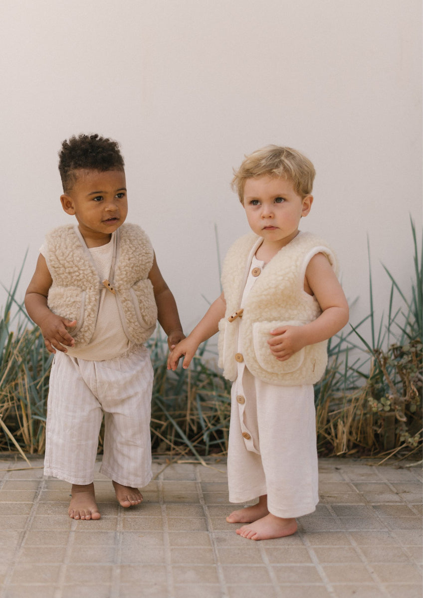 Harrods X BINIBAMBA Exclusive Peanut Merino Wool Snugglevest Gilet